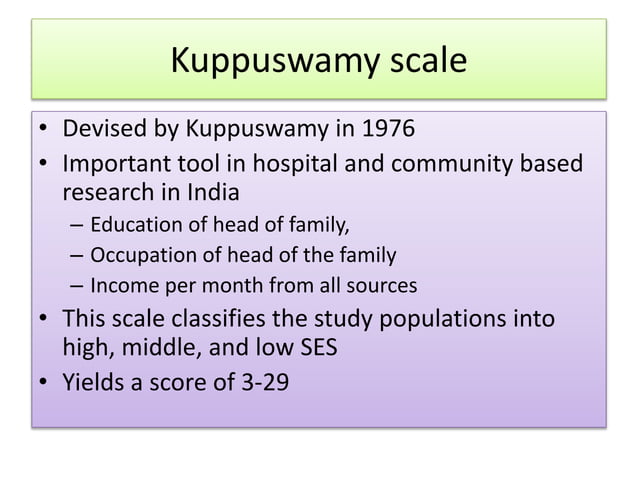 Socio economic status scales | PPTX