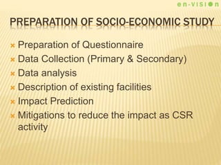 Socio economic study in eia | PPTX