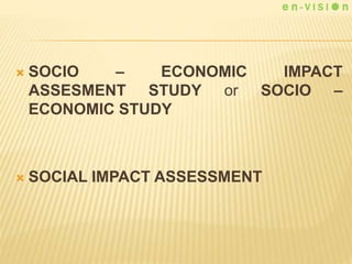 Socio economic study in eia | PPTX