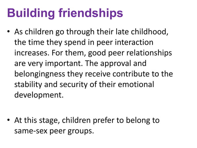 Socio Emotional Development of Late Childhood | PPTX