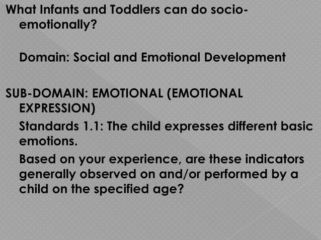 Socio emotional development of infants and toddlers | PPTX