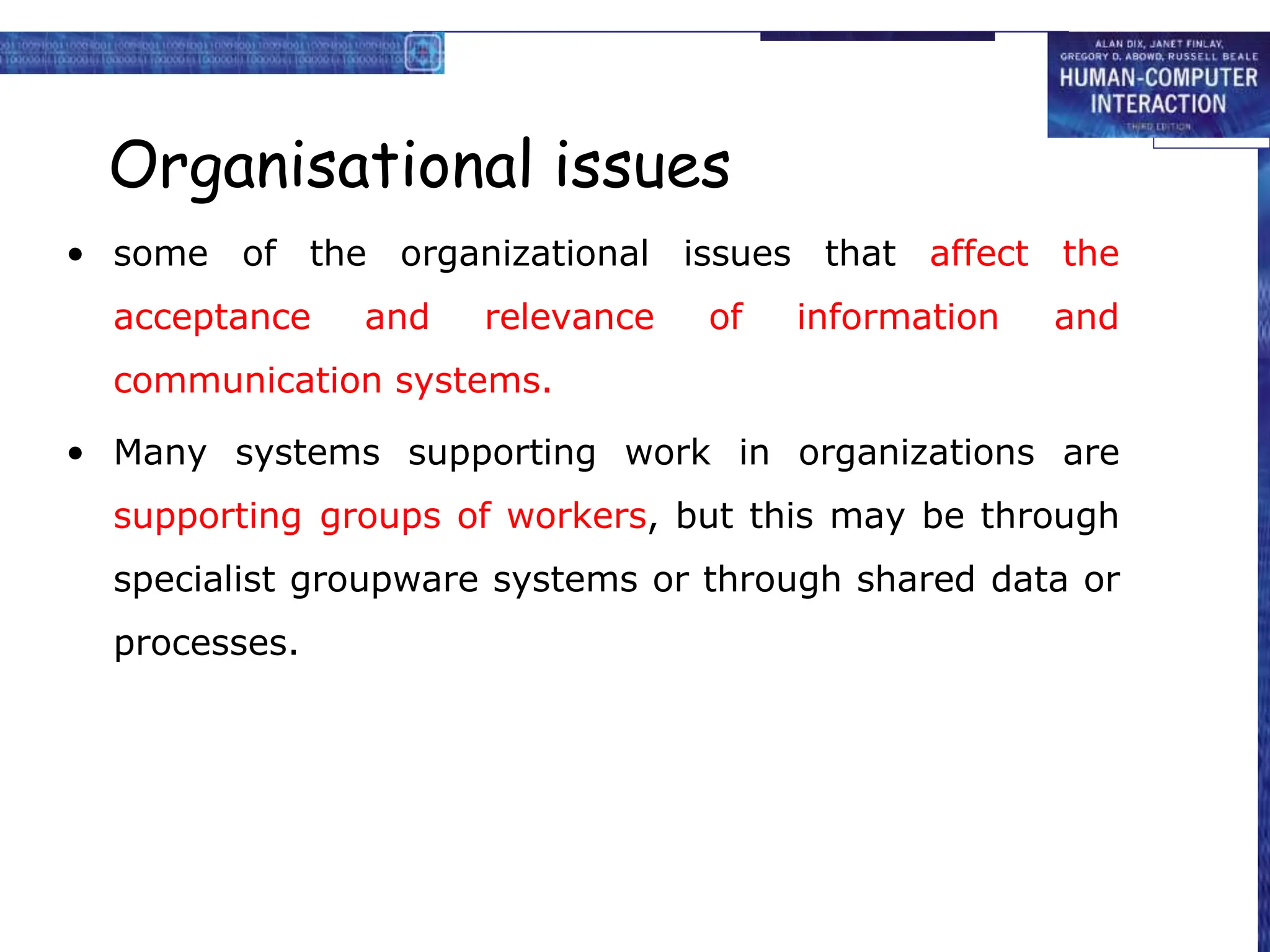 HUman computer Interaction Socio-organizational Issues.ppt