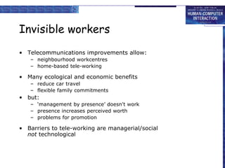 HUman computer Interaction Socio-organizational Issues.ppt