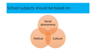 Socio political context of school subject | PPTX