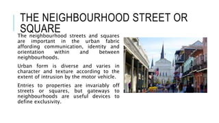 Socio spatial patterning in urban design | PPTX