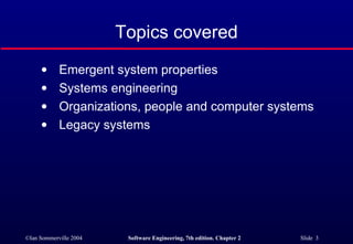 Socio Technical Systems in Software Engineering SE2 | PPT
