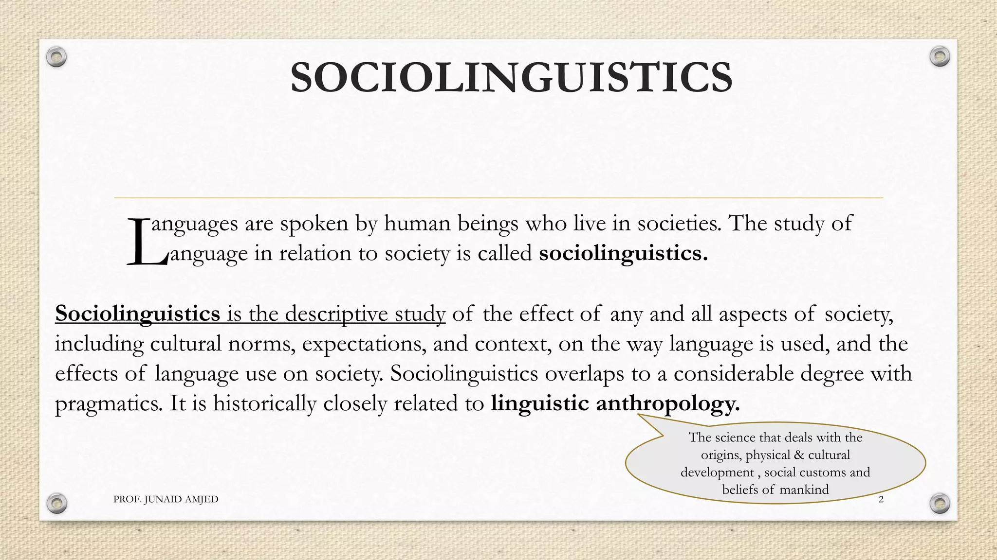 Sociolinguistics | PPT