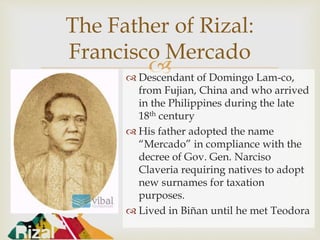 Jose Rizal Father Rizal's Multiracial Ancestry | PDF