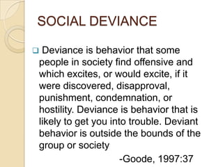 Social Deviance | PPT