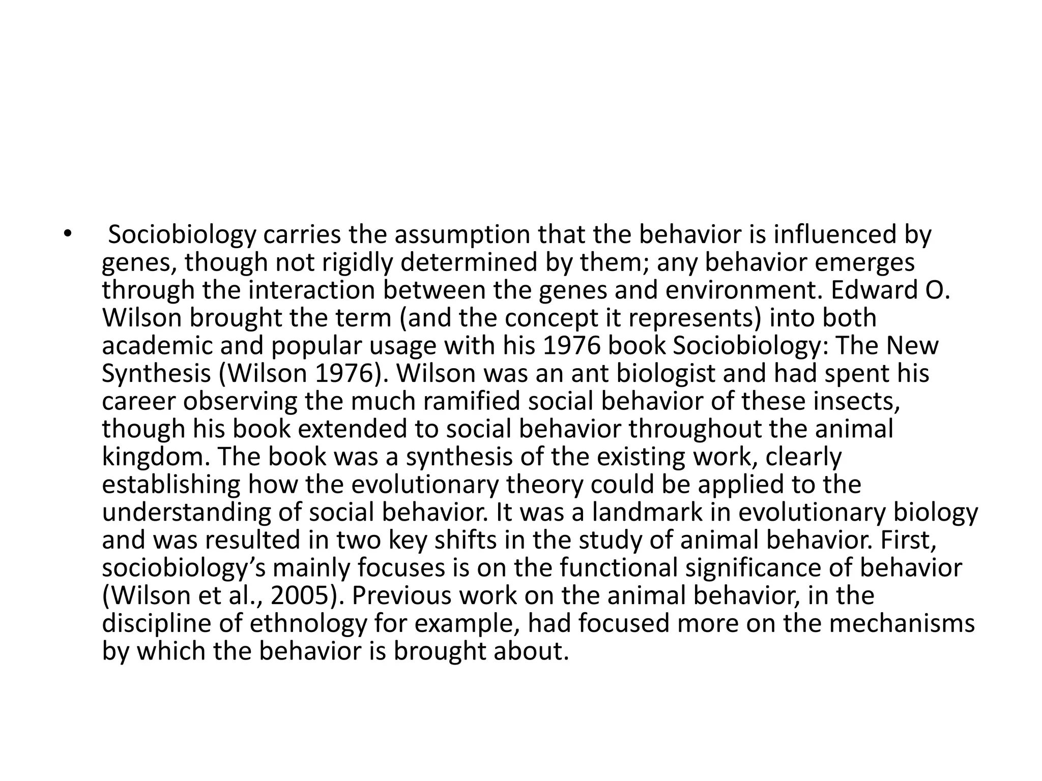 Sociobiology | PPTX