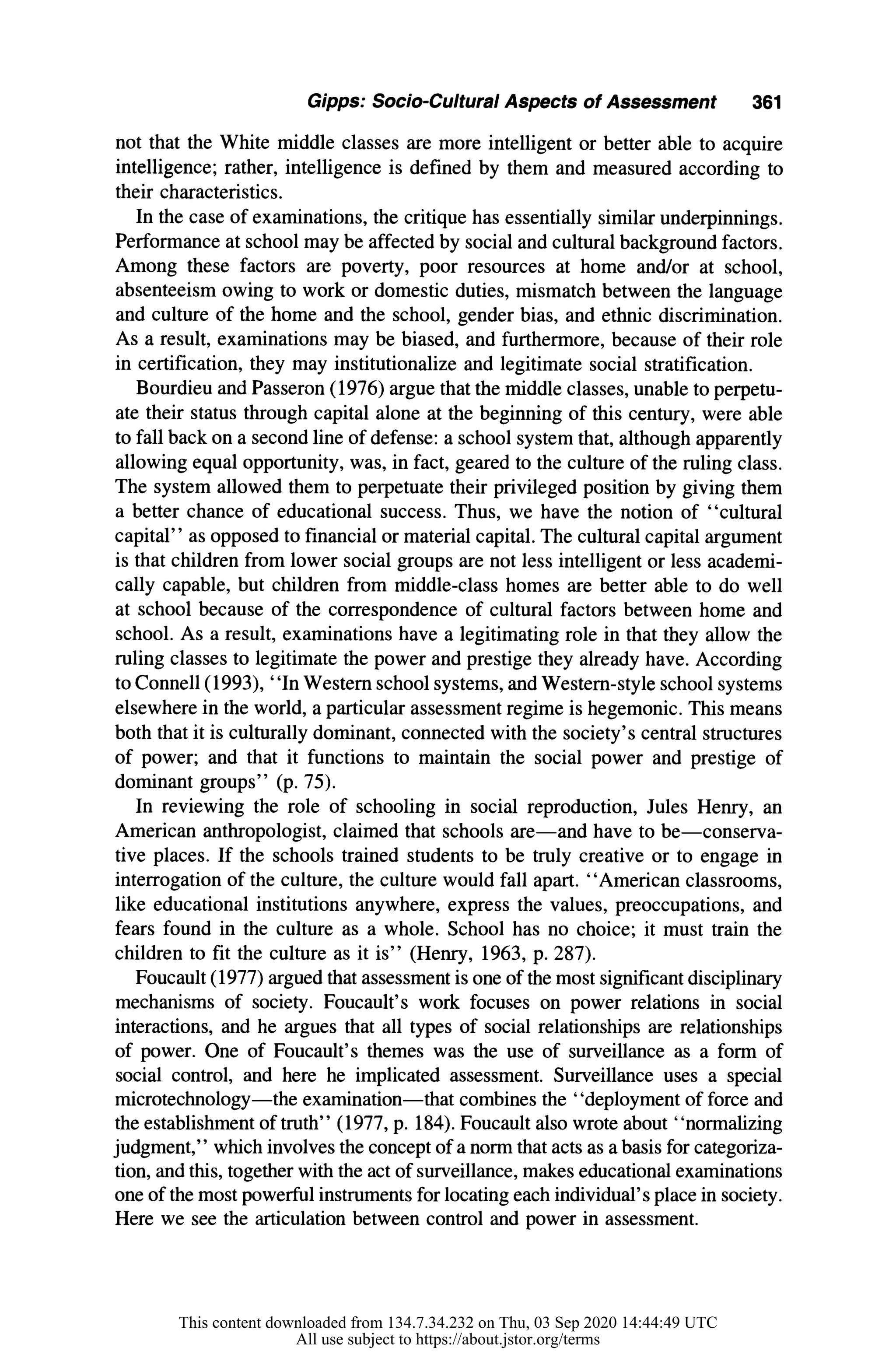 Sociocultural aspects of assessment (1) | PDF