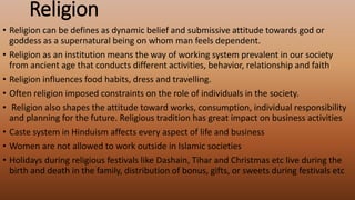Socio cultural environment | PPTX