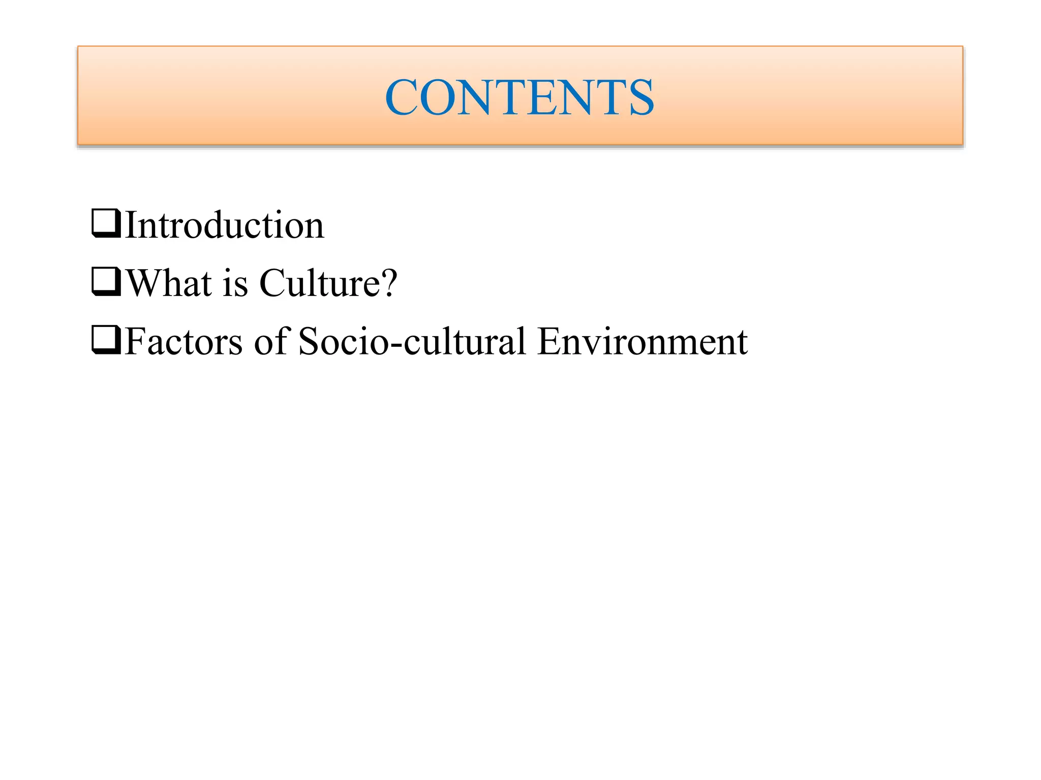 Socio cultural factor in Marketing | PPTX