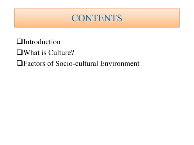 Socio cultural factor in Marketing | PPTX