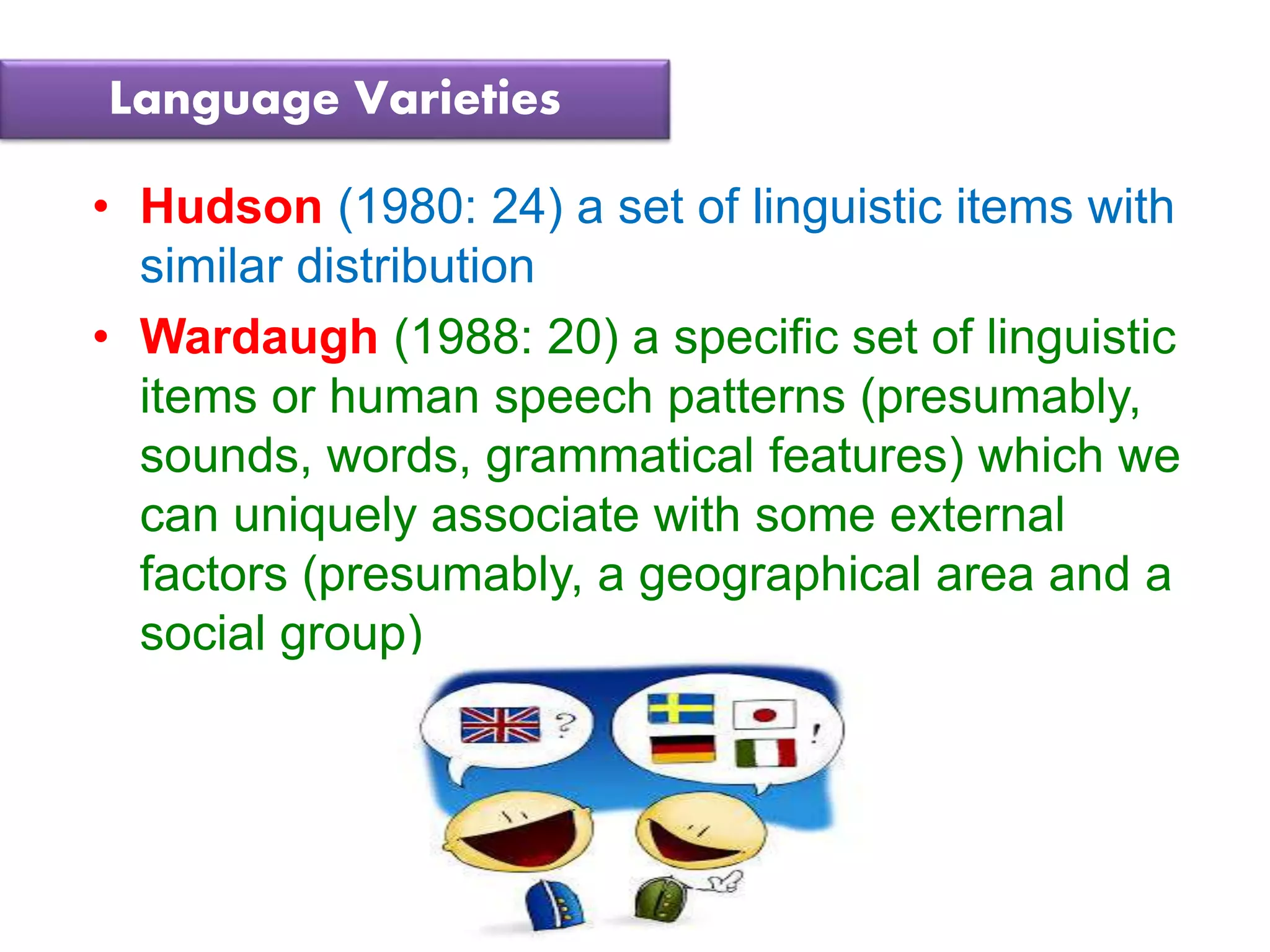 Socio-cultural Variants with special focus to Dialect and Register ...