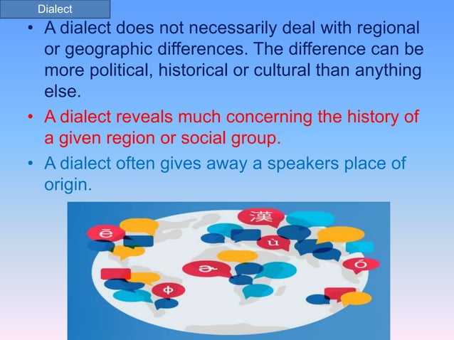 Socio-cultural Variants with special focus to Dialect and Register ...