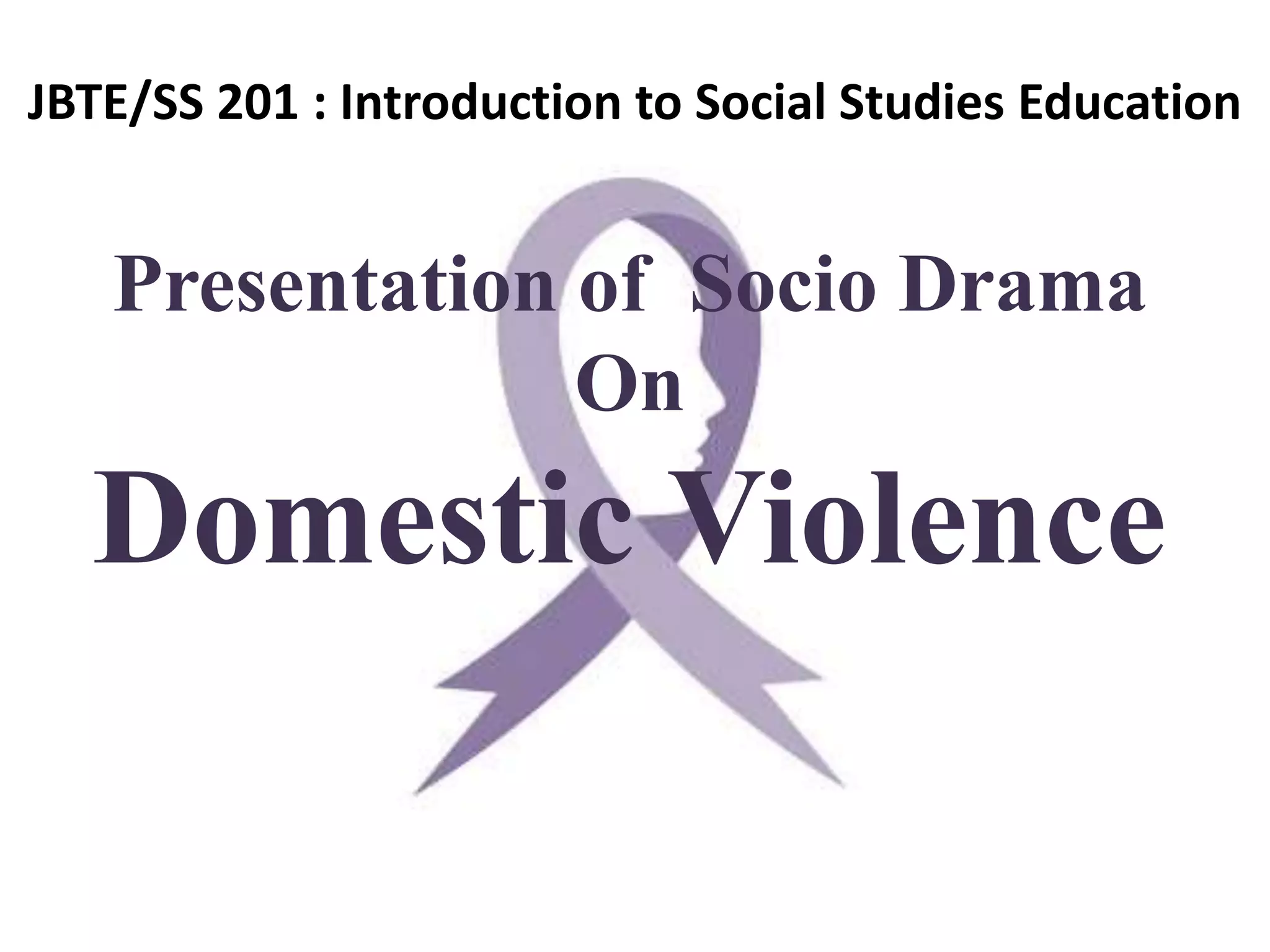 Domestic Violence Social Problem | PPT