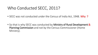 Socio Economic & Caste Census, 2011, Rural India | PDF