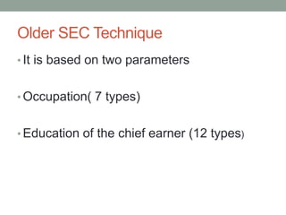 Socio economic classification | PPTX | Business | Business and Finance