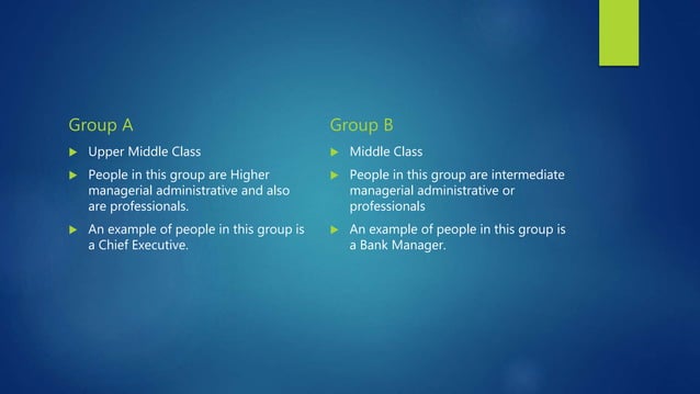 Socio economic groups | PPTX