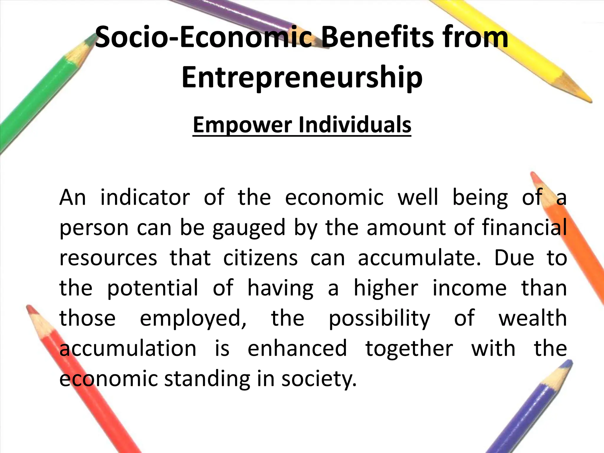 Socio economic impact of entrepreneurship.ppt