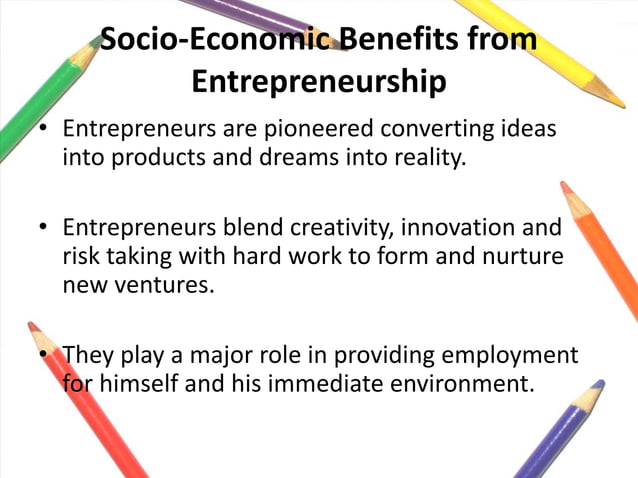 Socio economic impact of entrepreneurship.ppt