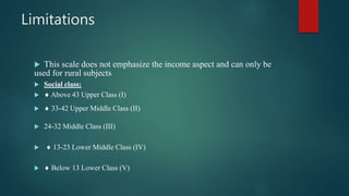 Socioeconomic status scale ppt | PPTX