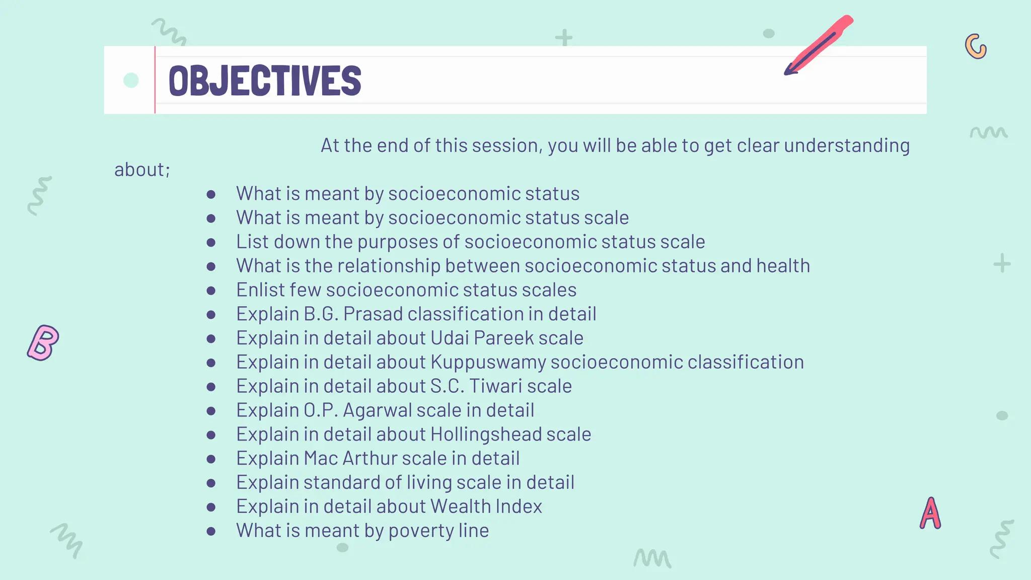Socioeconomic Status Scale | Nursing Education | Juhin J | PDF