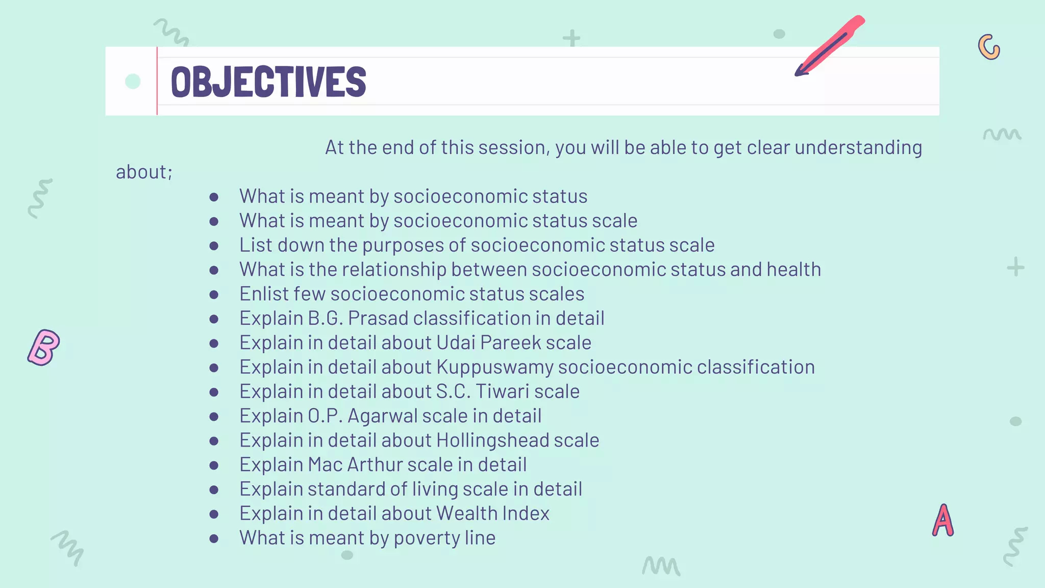 Socioeconomic Status Scale | Nursing Education | Juhin J | PDF