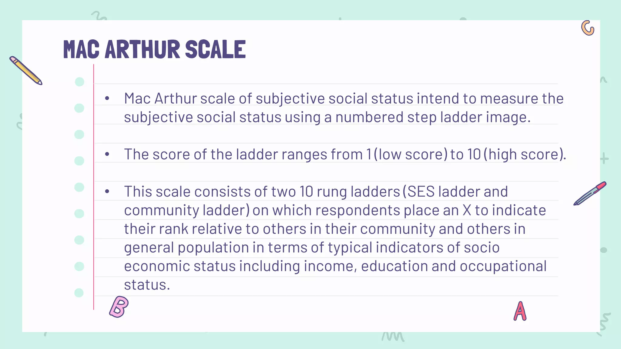 Socioeconomic Status Scale | Nursing Education | Juhin J | PDF