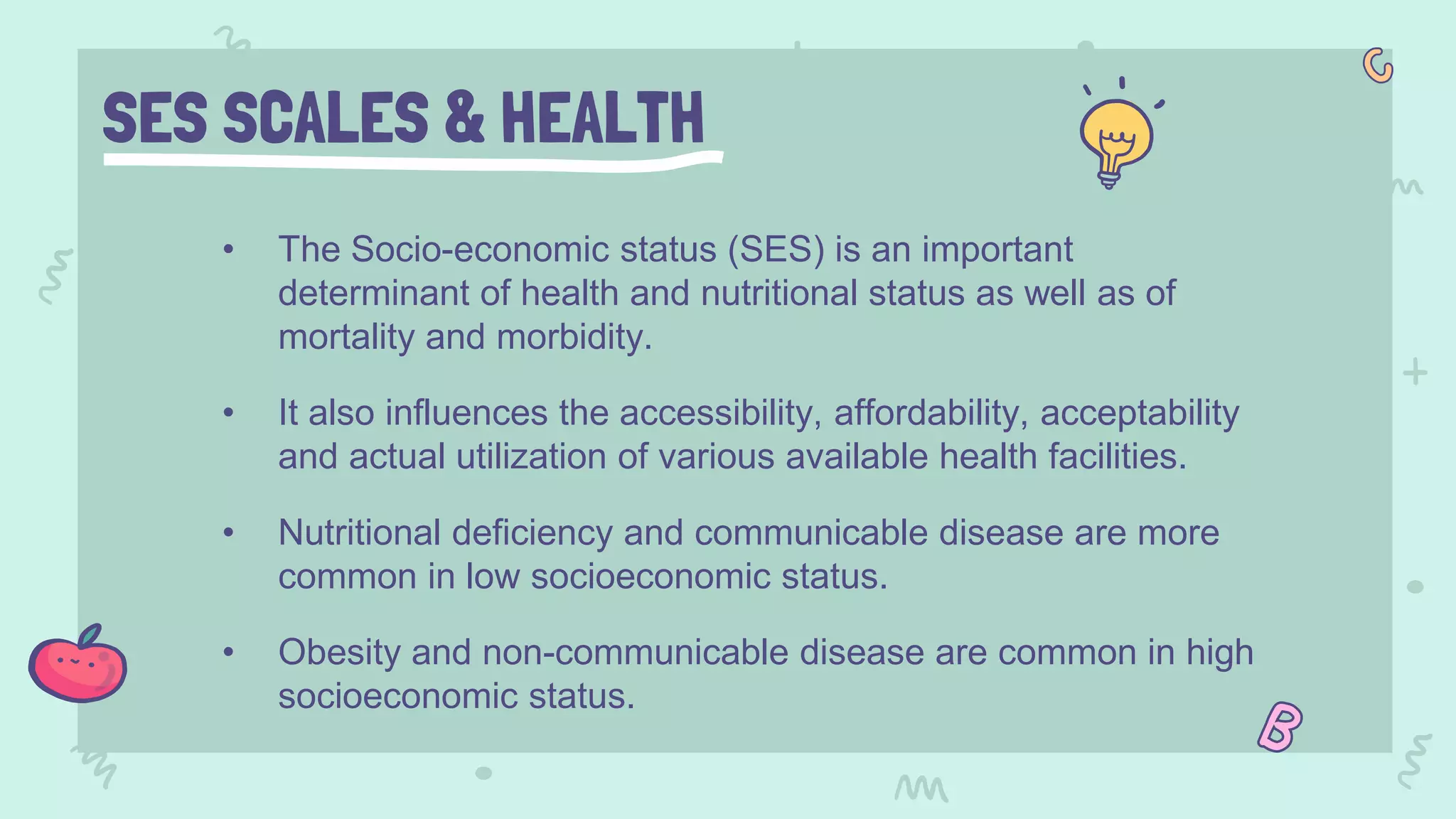 Socioeconomic Status Scale | Nursing Education | Juhin J | PDF