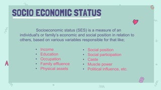 Socioeconomic Status Scale | Nursing Education | Juhin J | PPT