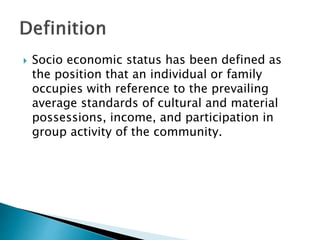 Socioeconomic Factors