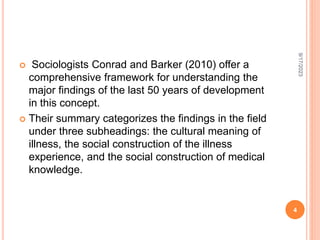 The Field of Medical Sociology | PPTX