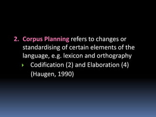 Language Planning and Language Policy | PPTX