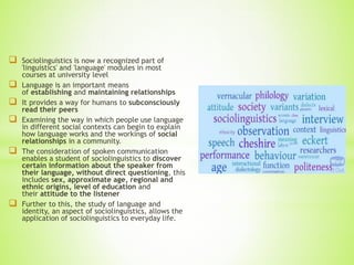 English language teaching- "Sociolinguistic" | PPTX