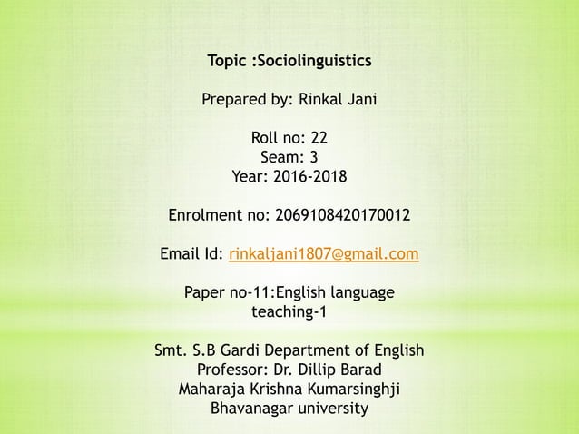 English language teaching- "Sociolinguistic" | PPTX