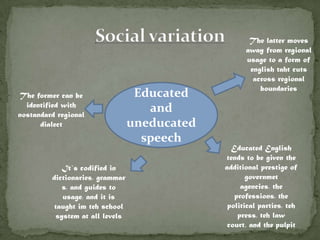 Sociolinguisticpatterns | PPT