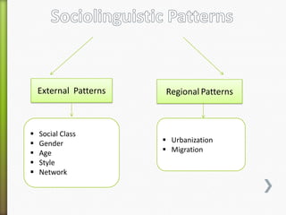 Sociolinguistic Patterns | PPTX