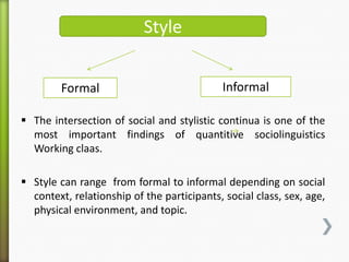 Sociolinguistic Patterns | PPTX