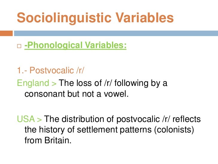 Sociolinguistic patterns12