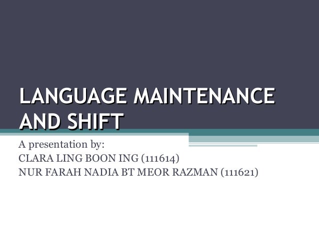 Language maintenance and shift