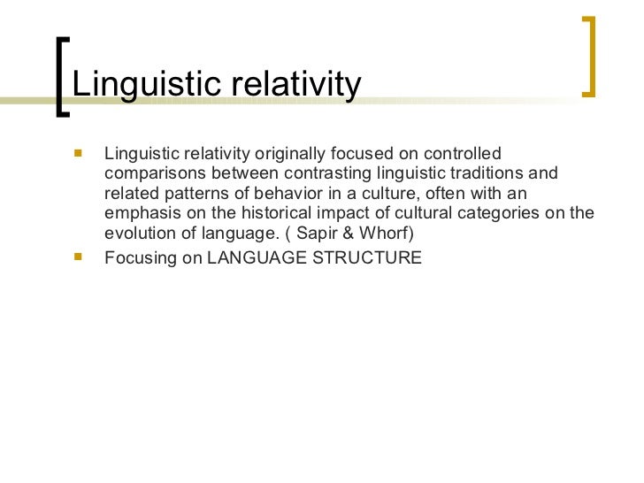 Sociolinguistic relativity