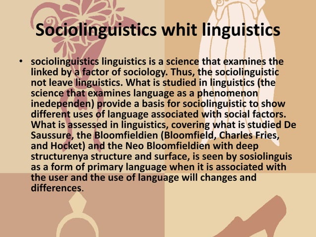 Sociolinguistics | PPTX | Science