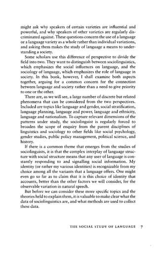 Sociolinguistics | PDF