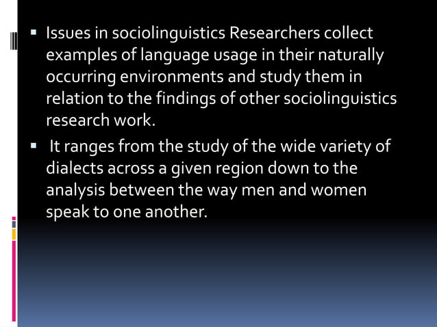 Sociolinguistics | PPTX