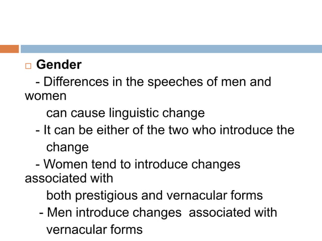 Sociolinguistics : Language Change | PPTX