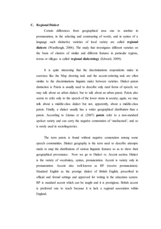 Sociolinguistics (Paper) | DOCX