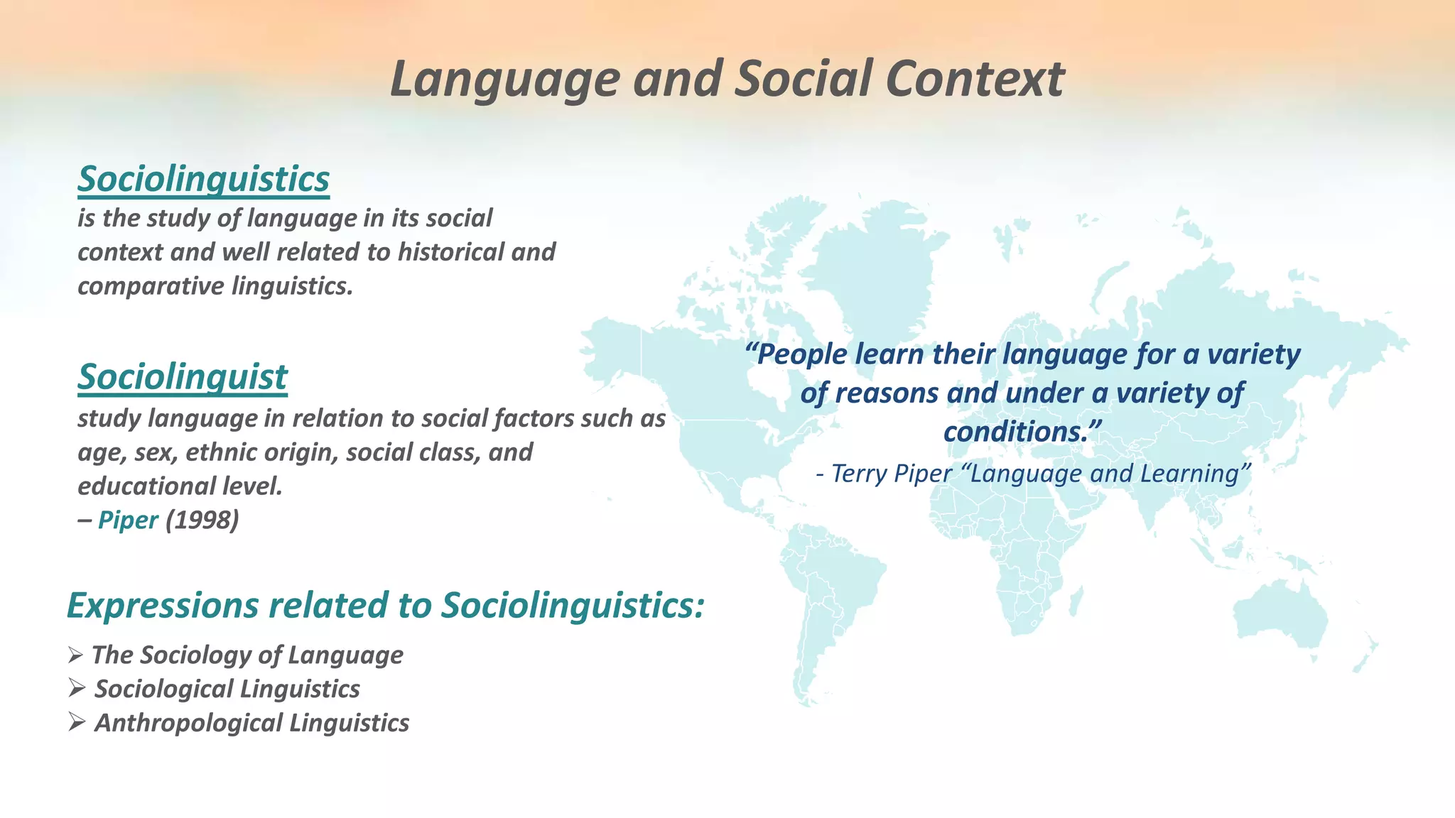 Sociolinguistics | PDF