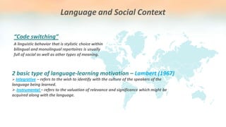 Sociolinguistics | PDF